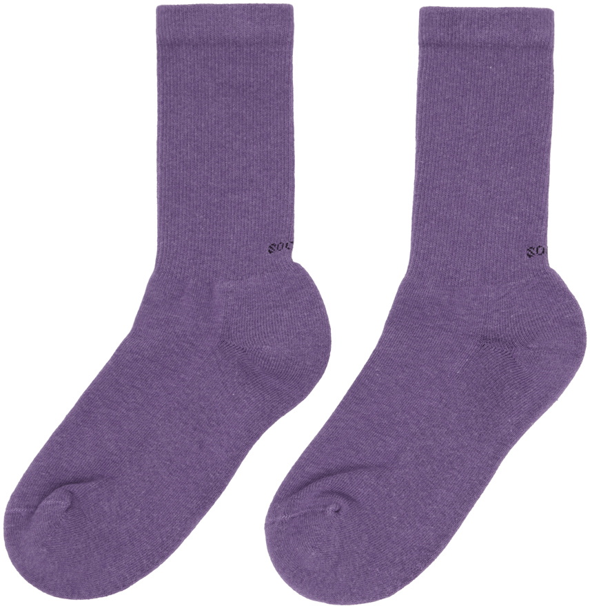 SOCKSSS Two-Pack Purple & Green Socks Socksss