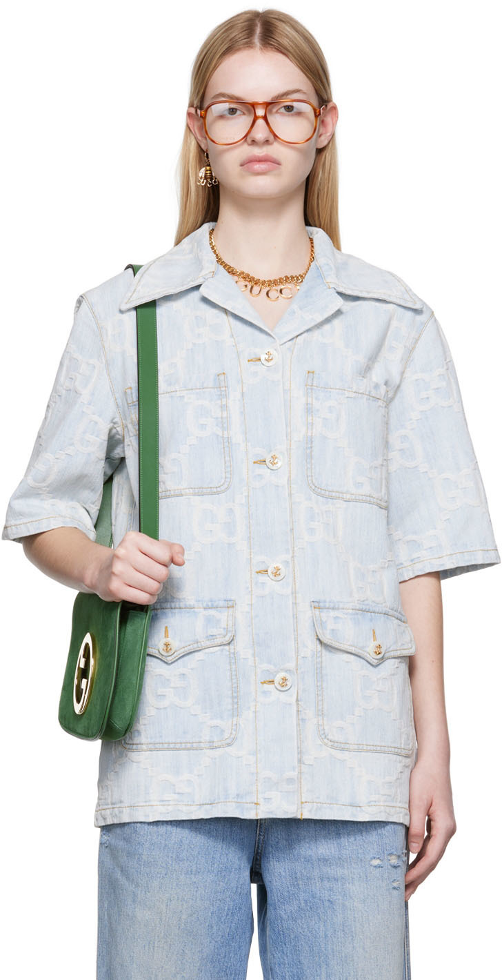 Gucci Blue 'Gucci & California' Denim Jacket Gucci