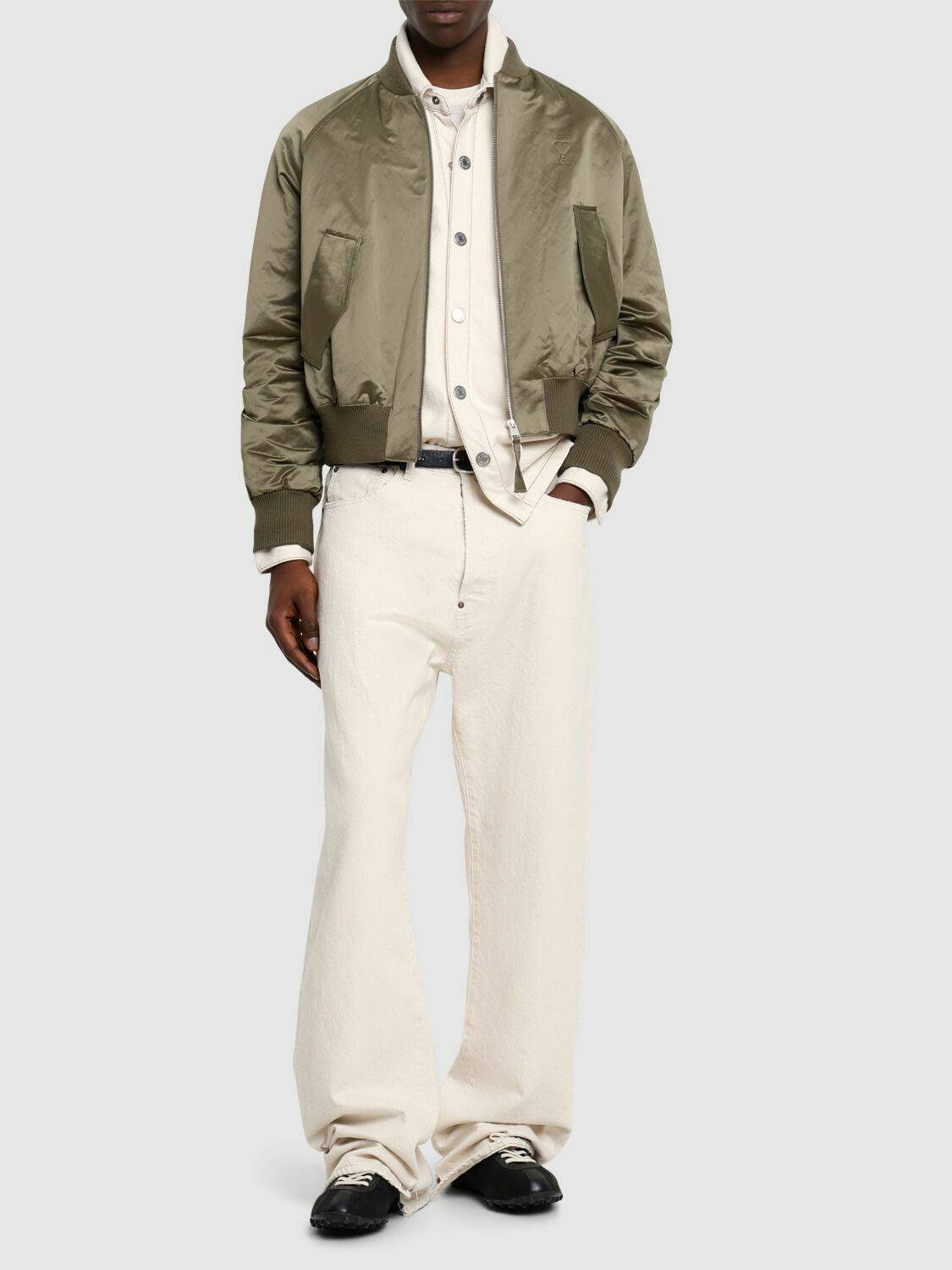 AMI PARIS Adc Cotton Blend Bomber Jacket AMI