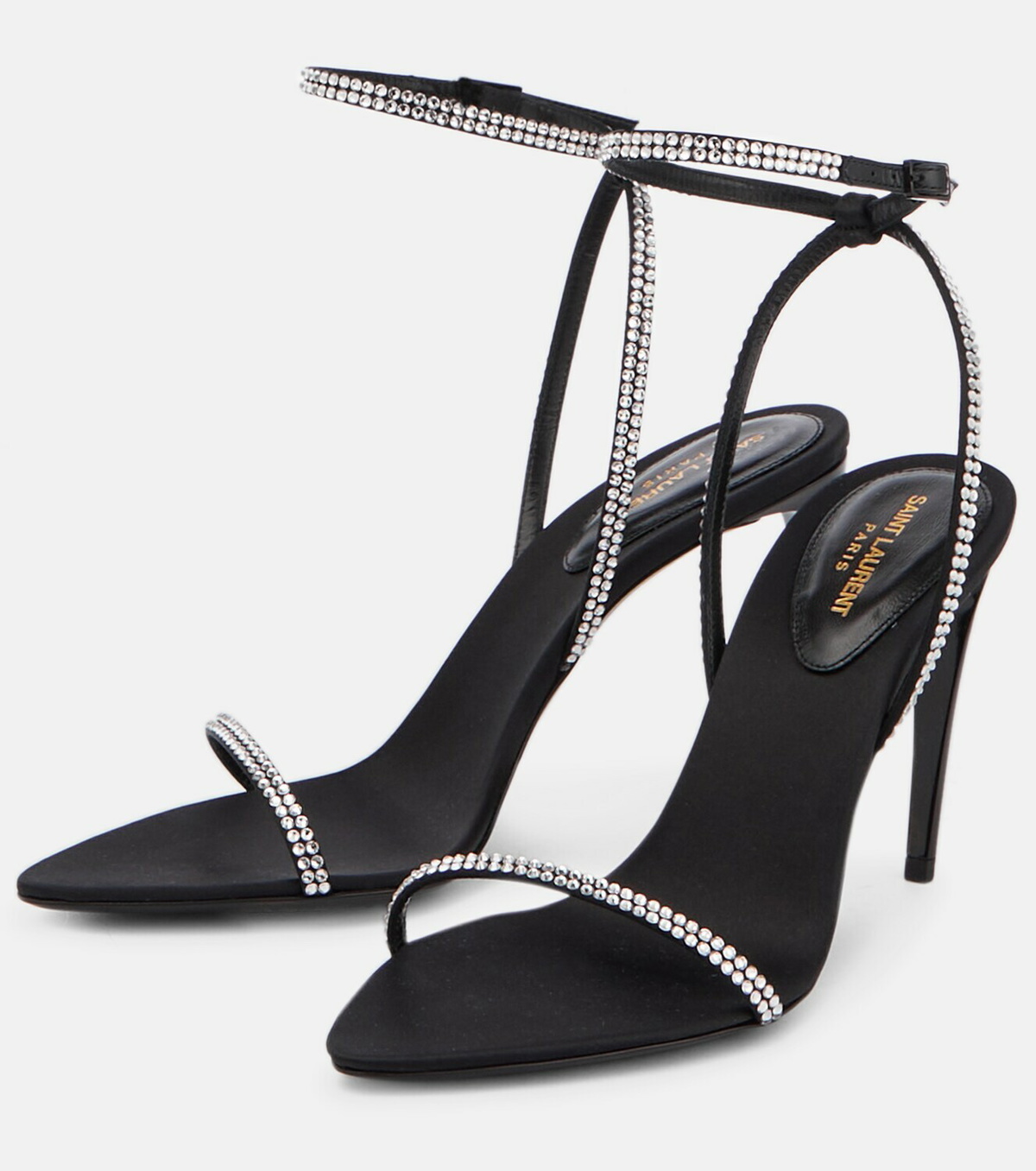 Saint Laurent - Georgia 90 crystal-embellished sandals Saint Laurent