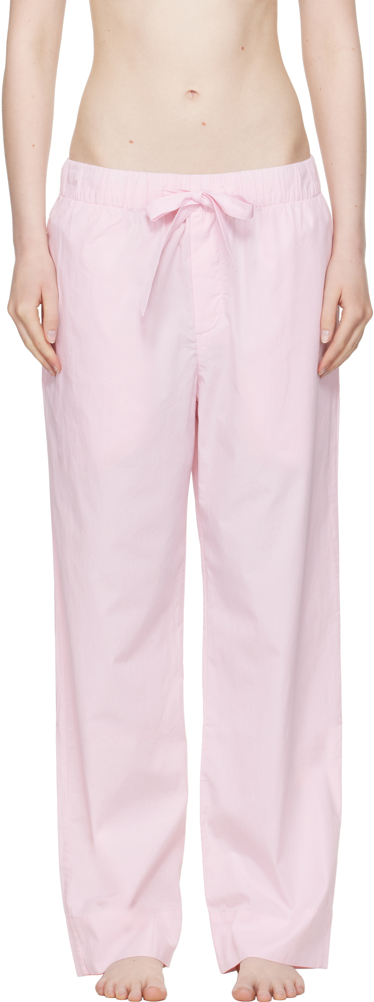 Tekla Pink Poplin Pyjama Pants Tekla Fabrics