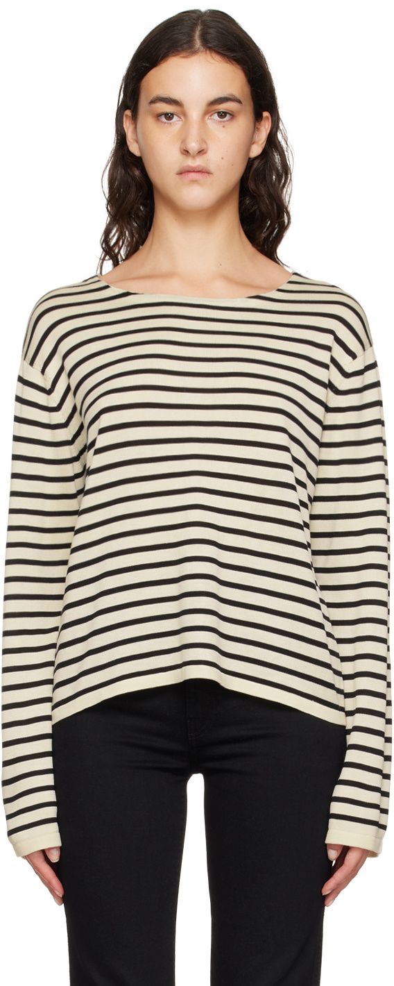 KHAITE Black & White 'The Casey' Sweater Khaite