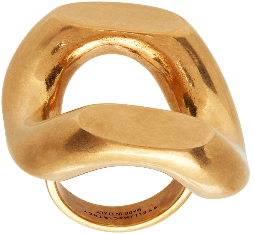 Stella McCartney Gold Chain Link Ring Stella McCartney