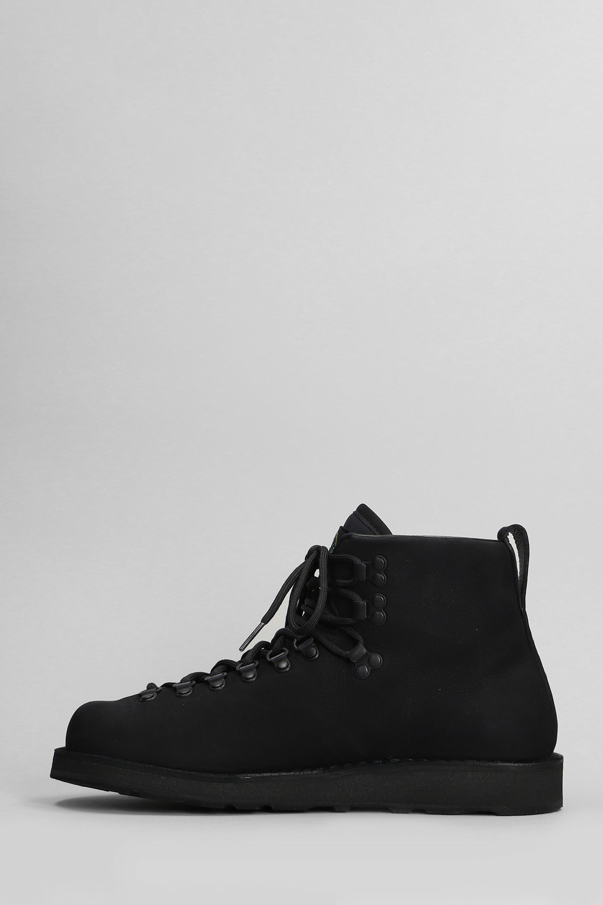 Stone Island Vibram Ankle Boots In Black Leather Stone Island