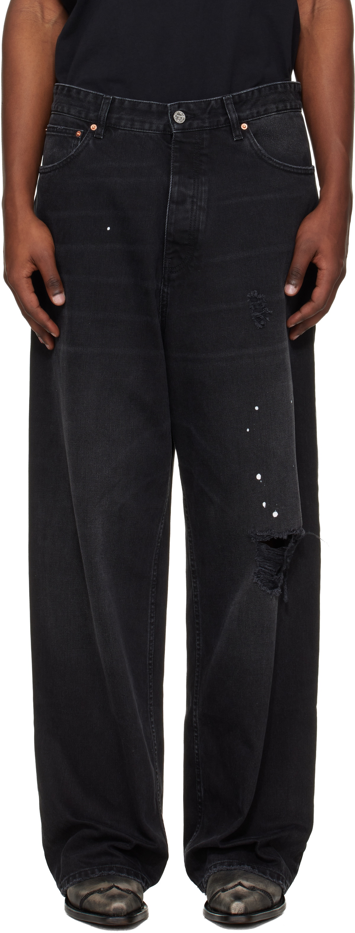 VETEMENTS Black Ripped Jeans Vetements