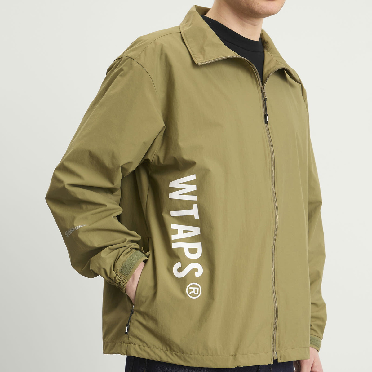 WTAPS Men's Pertex Logo Track Jacket in Olive Drab WTAPS