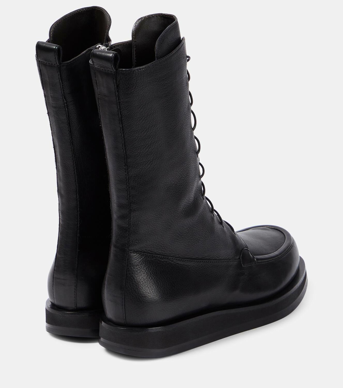 The Row Patty leather combat boots The Row