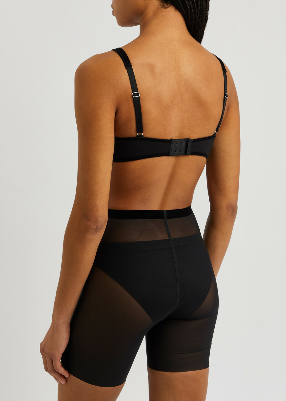 Wolford Control Sheer Tulle Shorts Black Wolford