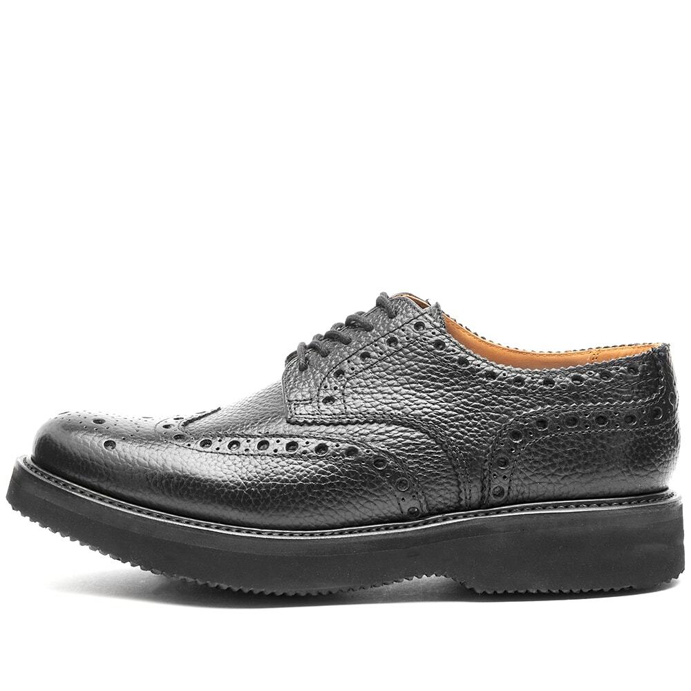 Grenson Men's Archie Brogue in Black Natural Grain Grenson