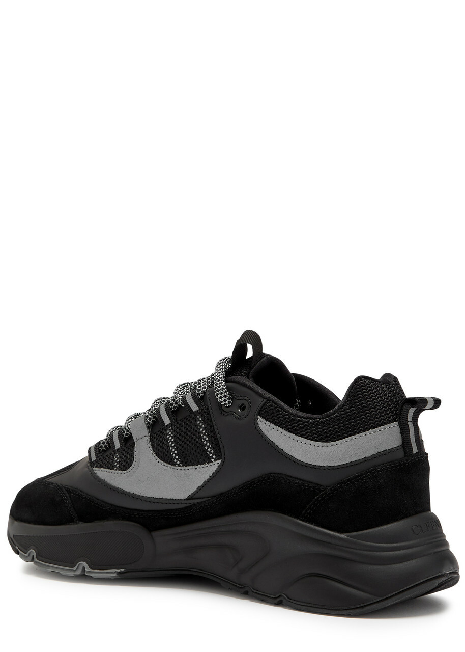 Cleens Aero Runner Panelled Mesh Sneakers Black Cleens