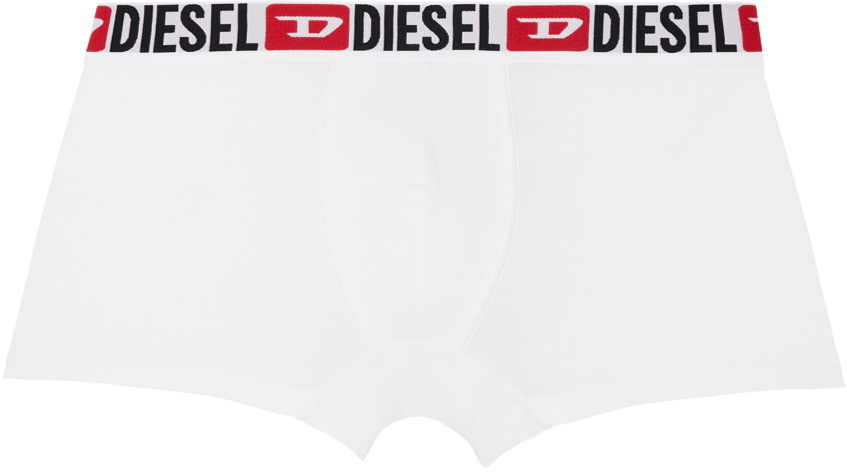 Diesel Three-Pack White Umbx-Damien Boxer Briefs Diesel