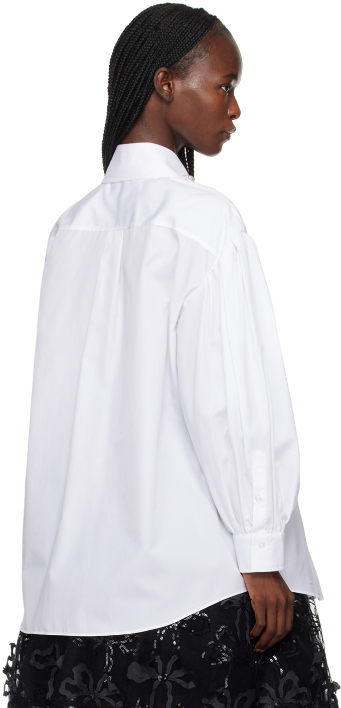 Simone Rocha White Classic Puff Sleeve Shirt Simone Rocha