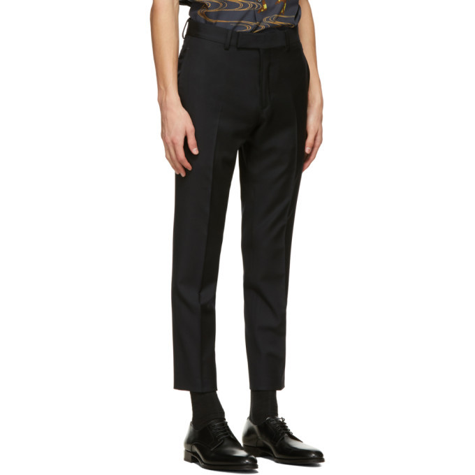 Dunhill Navy Wool Mayfair Trousers Dunhill