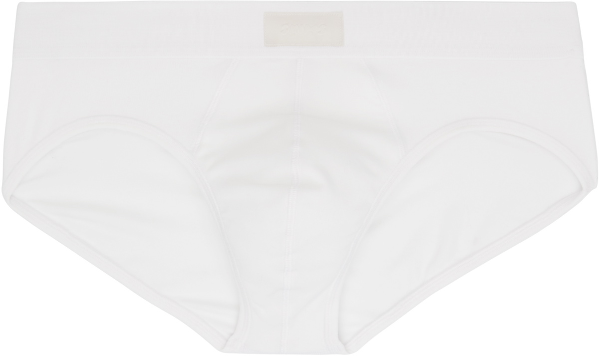 SKIMS Three-Pack White SKIMS Cotton Briefs SKIMS