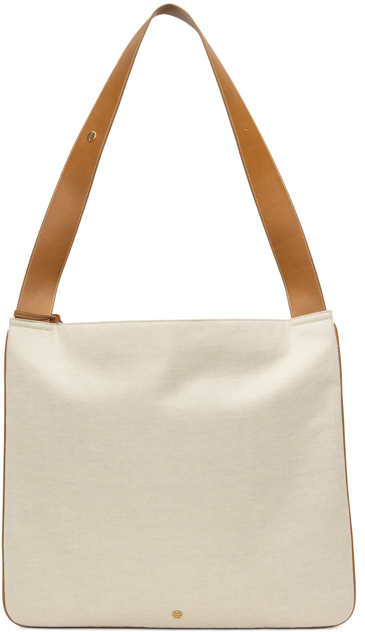 Recto Off-White & Tan Large Cruise Tote Recto