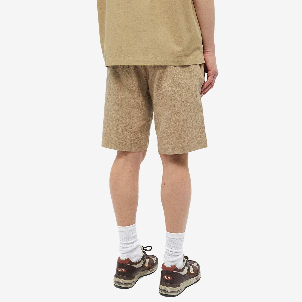 NN07 Men's Theodor Seersucker Short in Greige NN07