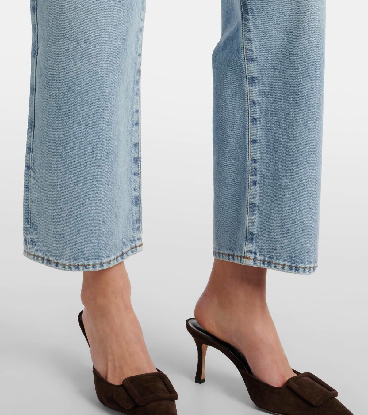 Frame The Hang high-rise straight jeans Frame Denim