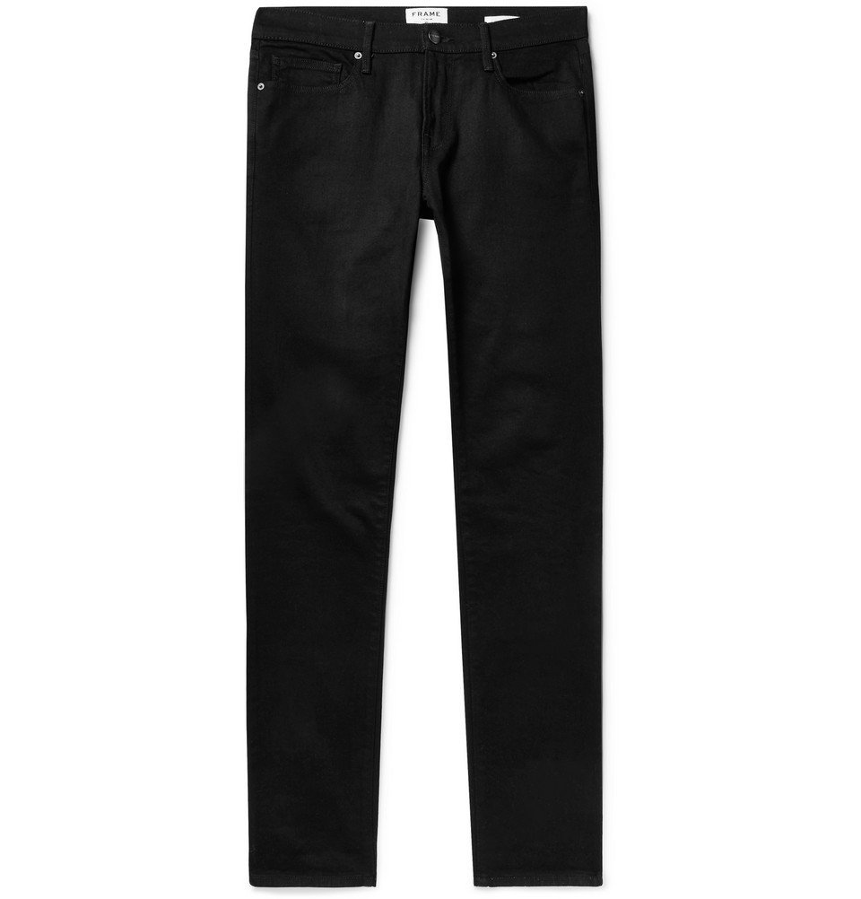 FRAME - L'Homme Skinny-Fit Stretch-Denim Jeans - Men - Black Frame Denim