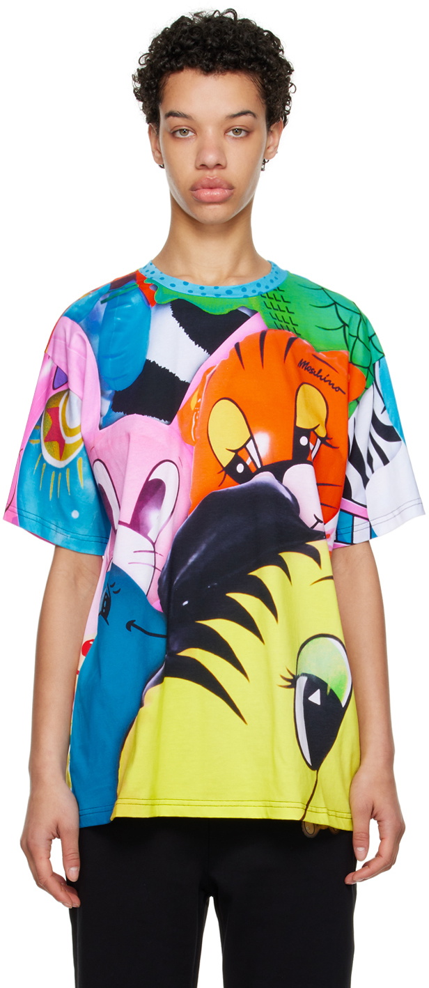 Moschino Multicolor Inflatable Animals T-Shirt Moschino