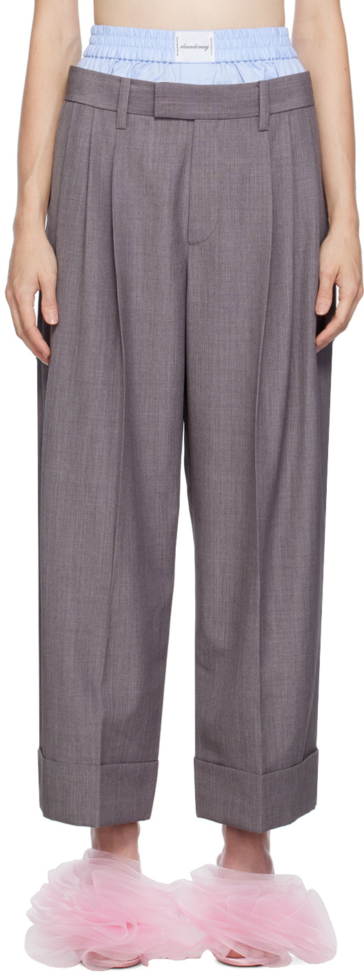 Alexander Wang Gray Layered Trousers Alexander Wang