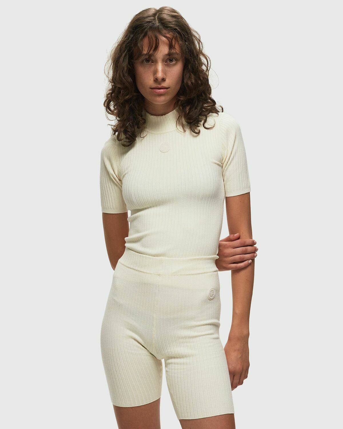 Sporty & Rich Srhwc Ribbed Tank Beige Tops & Tanks Sporty & Rich