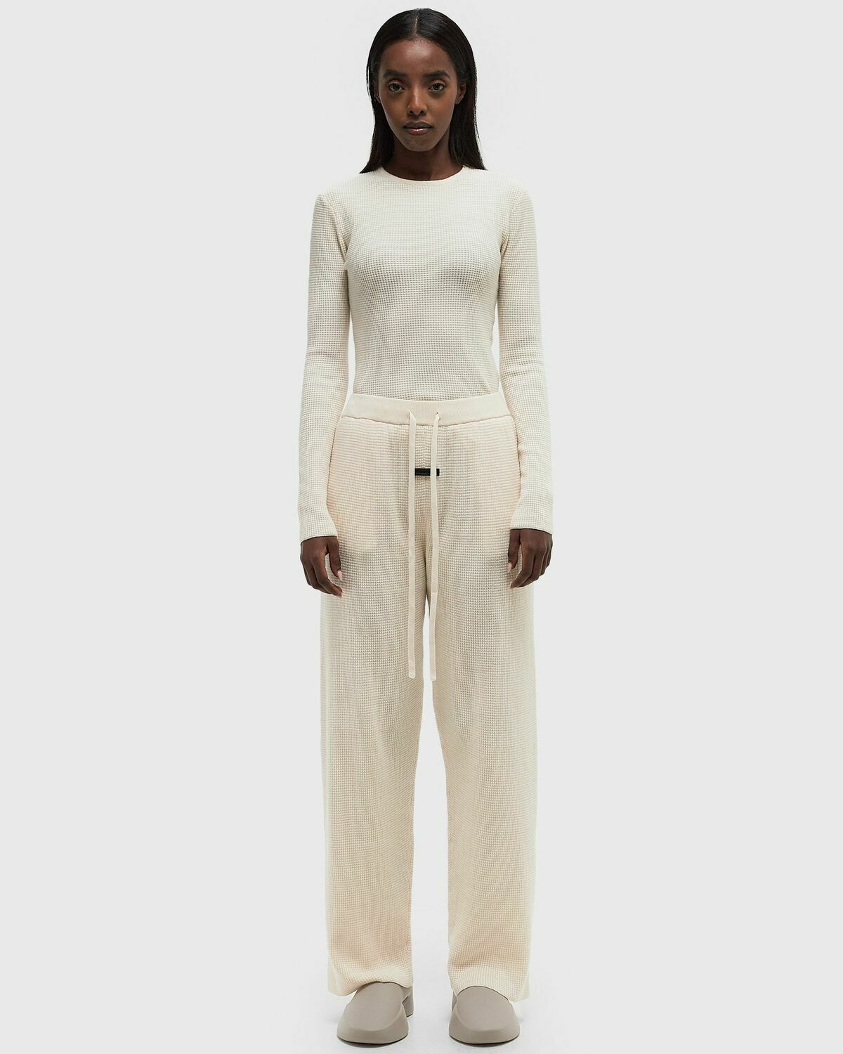 Fear of God Essentials WAFFLE RELAXED PANT Beige Womens Casual Pant ...