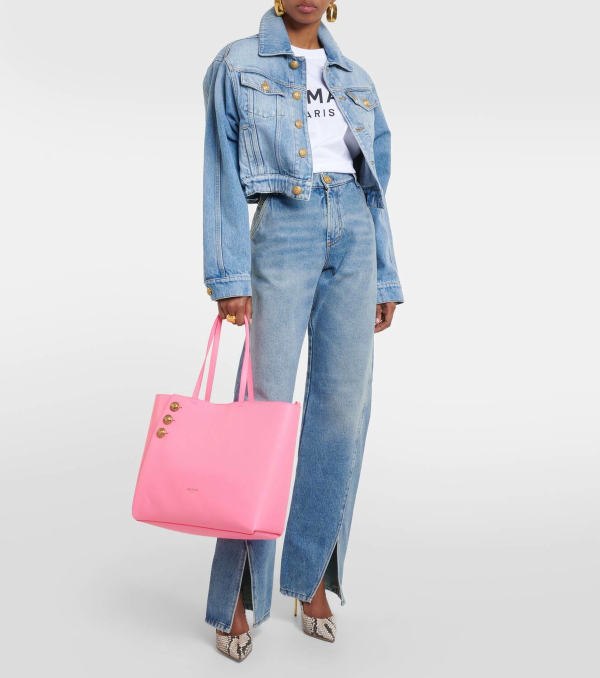 Balmain Embléme leather tote bag Balmain