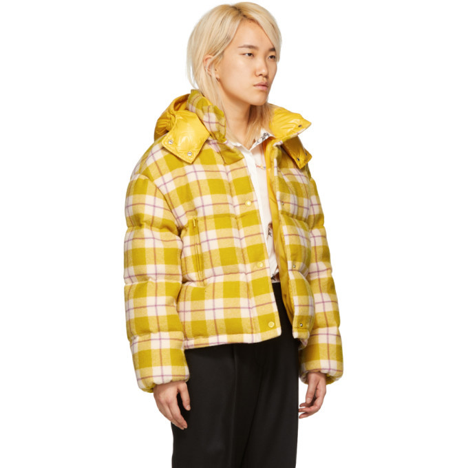 Moncler Yellow Down Check Caille Jacket Moncler