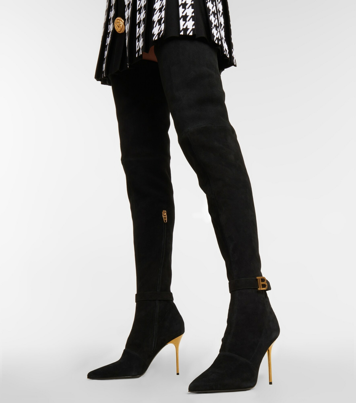 Balmain - Over-the-knee suede boots Balmain