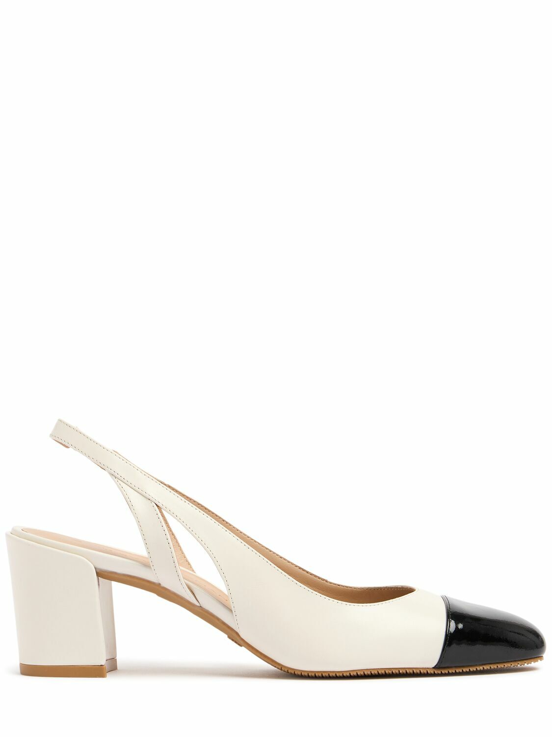 STUART WEITZMAN 50mm Sleek Leather Slingback Heels Stuart Weitzman