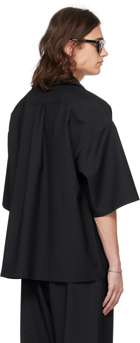 Lownn Black Concealed Placket Polo Lownn