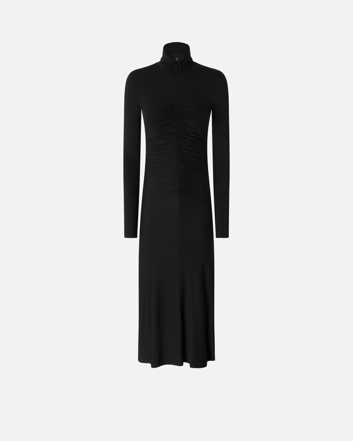 Pinko Jersey Midi Dress With Zip Limo Black Pinko
