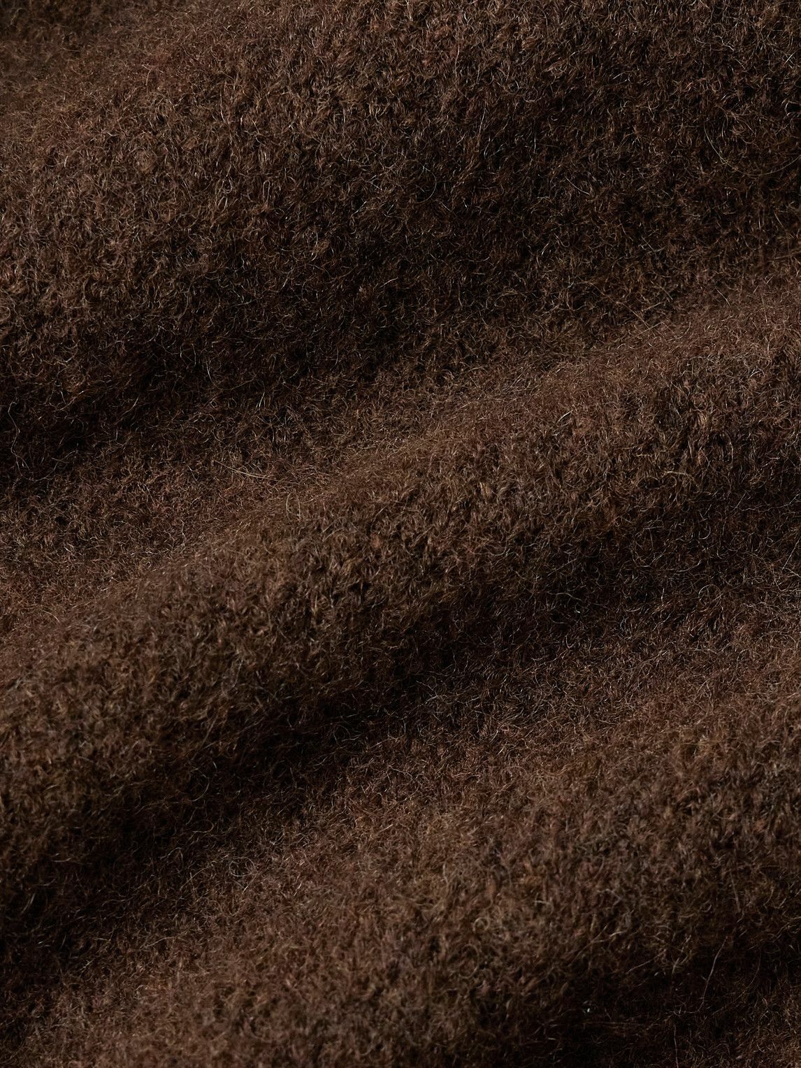 Rick Owens - Textured-Knit Zip-Up Hoodie - Brown Rick Owens