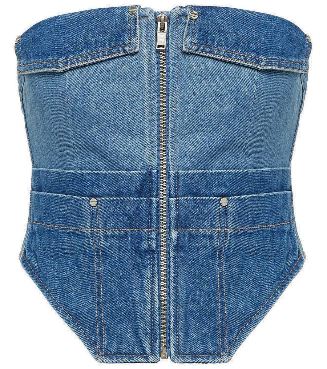 Dion Lee Workwear denim corset top Dion Lee