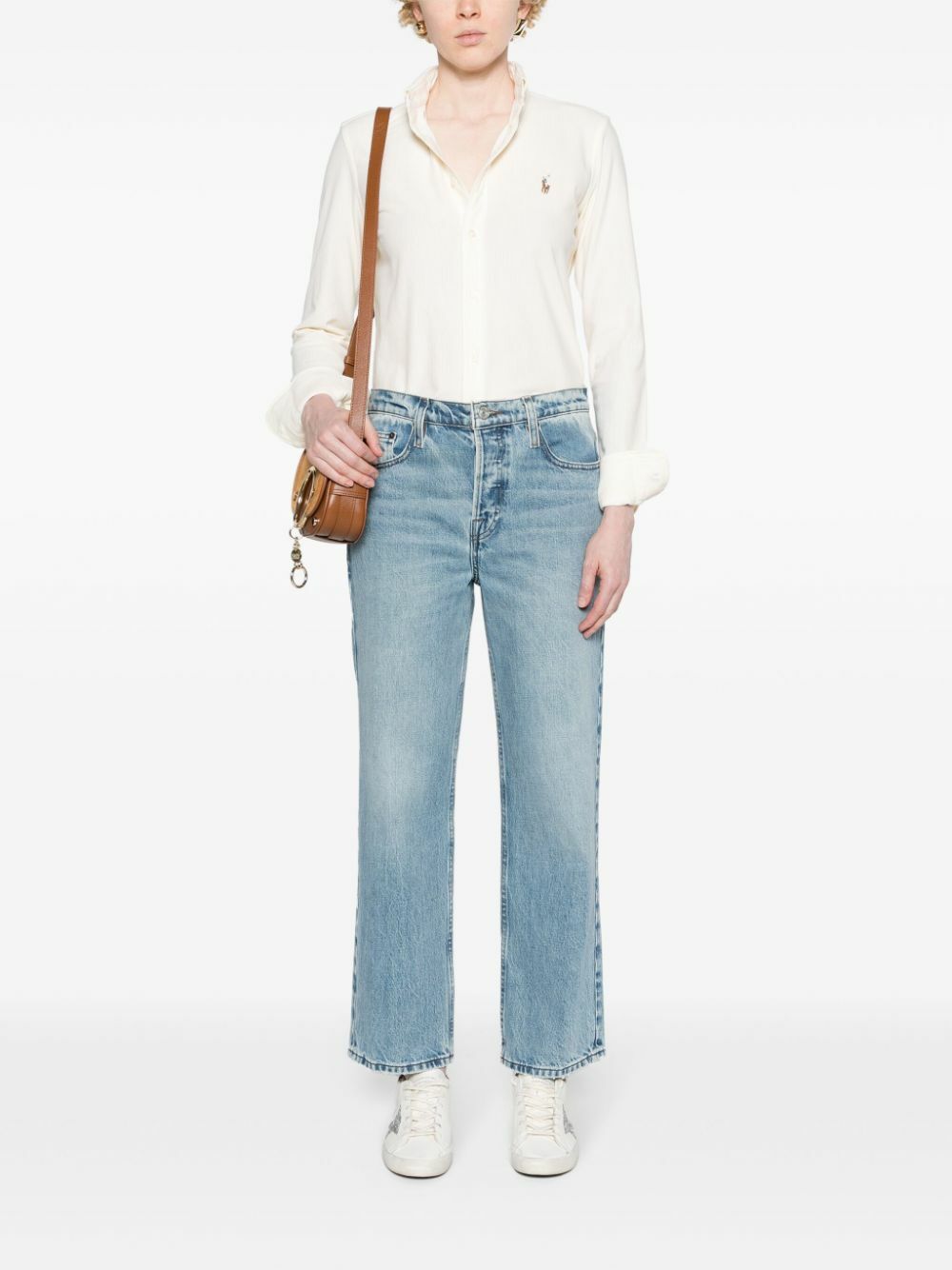 FRAME Blue The Slouchy Straight Jeans Frame Denim