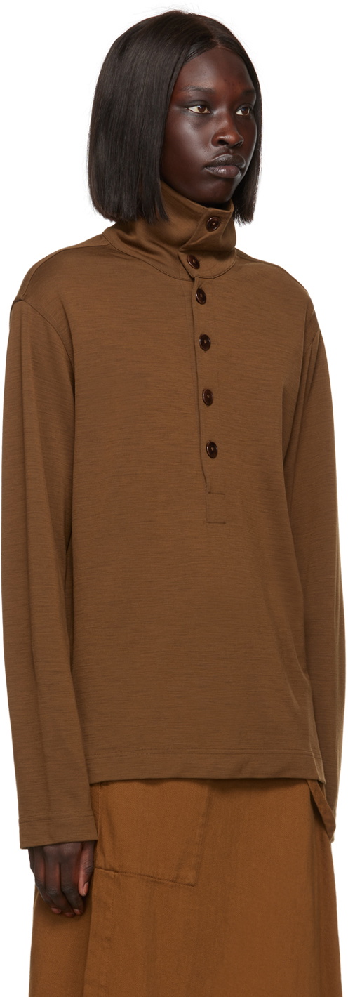 LEMAIRE Brown Convertible Polo Lemaire