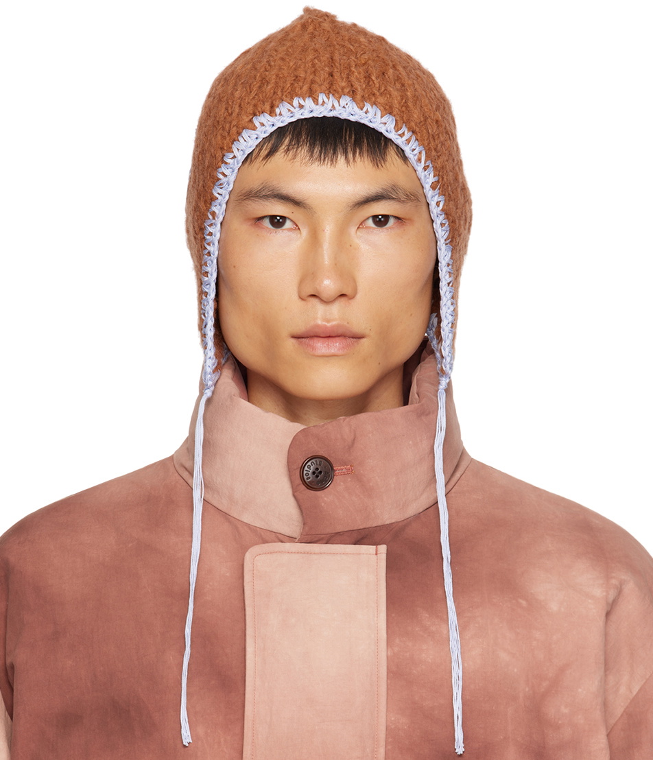 Acne Studios Brown Ear Flaps Beanie Acne Studios