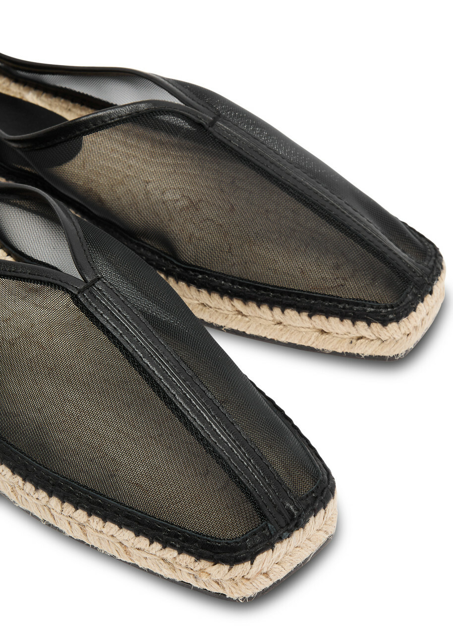 Toteme Mesh Mule Espadrilles Black Toteme