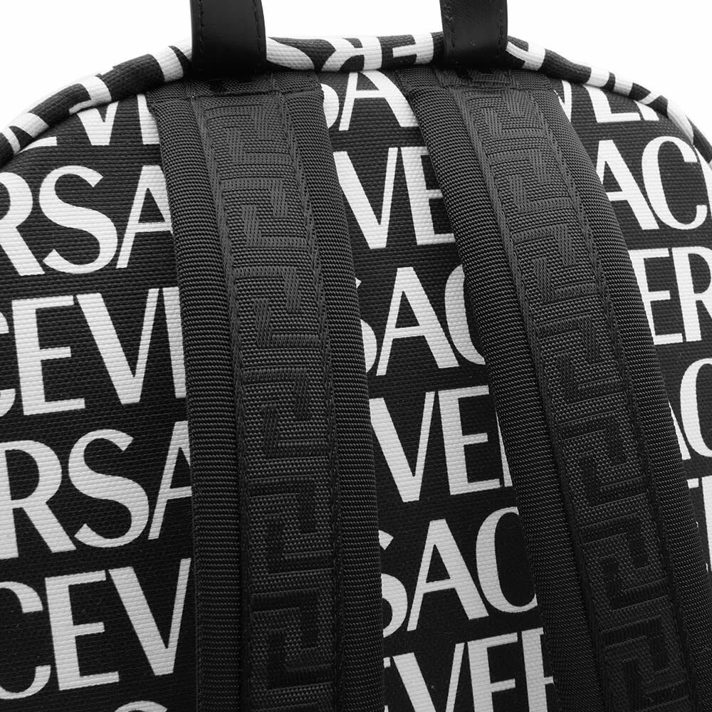 Versace Men's Repeat Logo Backpack in Black Versace