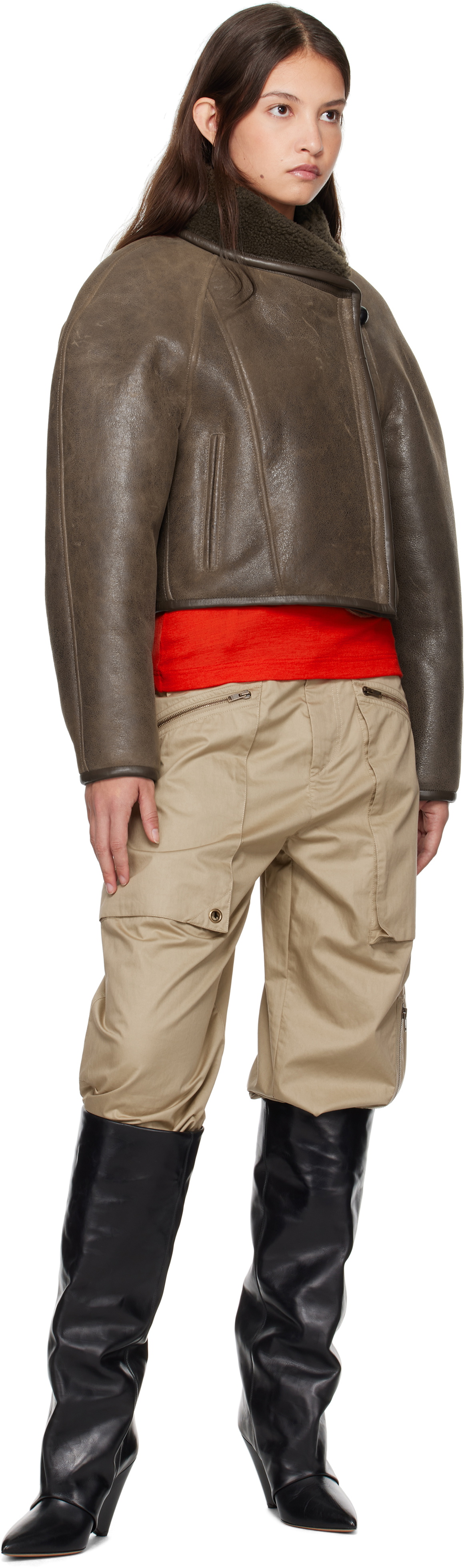 Isabel Marant Brown Aris Shearling Jacket Isabel Marant
