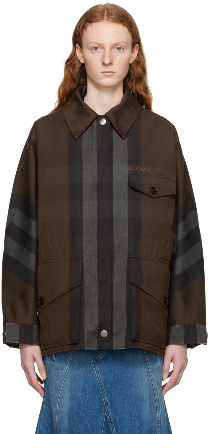 Burberry Brown Check Jacket Burberry