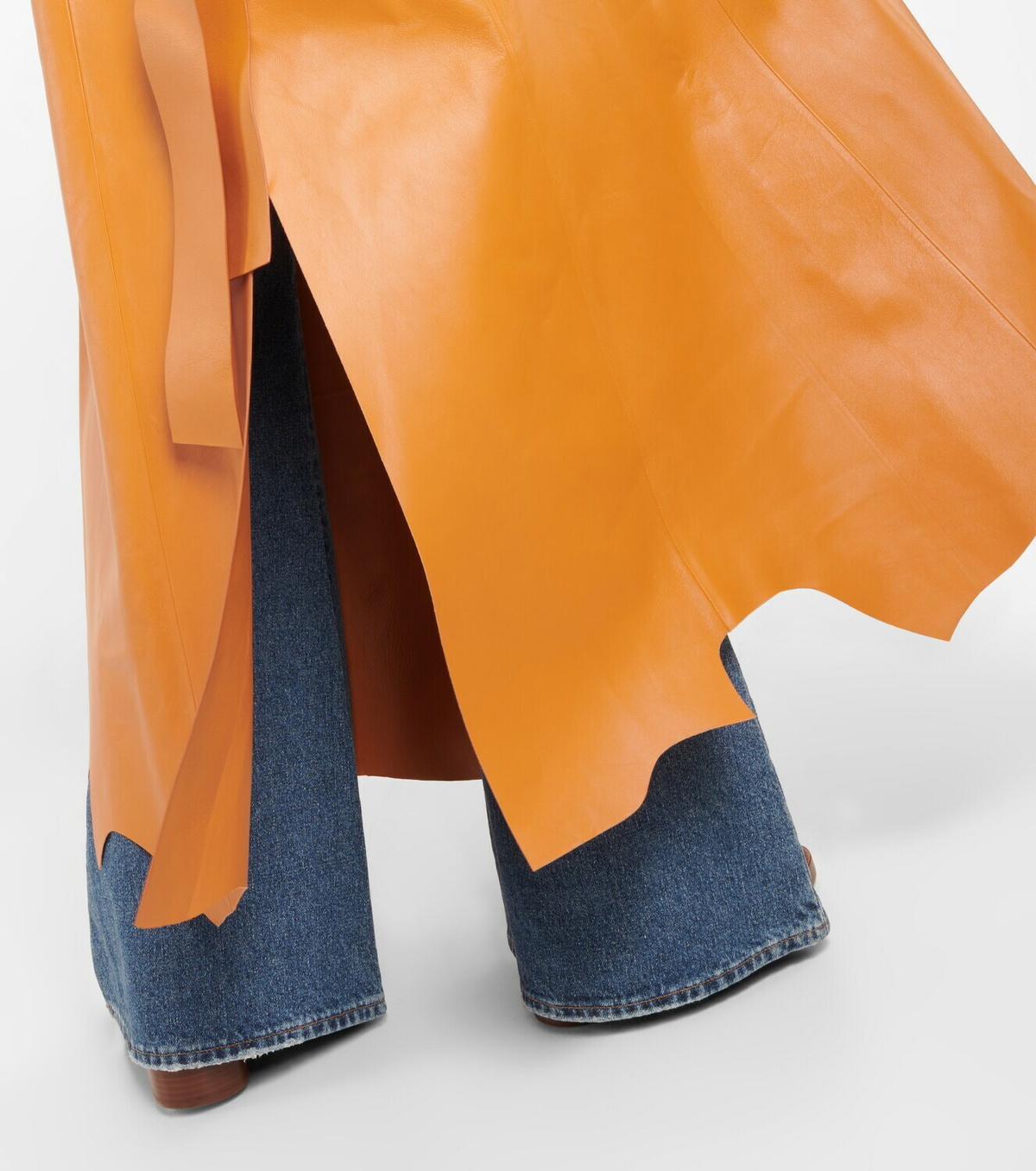 Chloe - Generous leather wrap coat Chloe