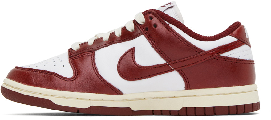Nike Red & White Dunk Low Sneakers Nike