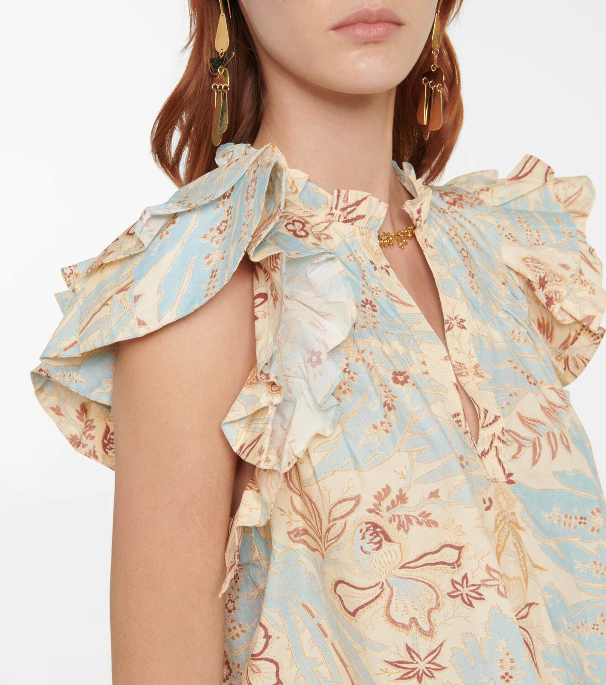 Ulla Johnson Lei printed cotton top Ulla Johnson