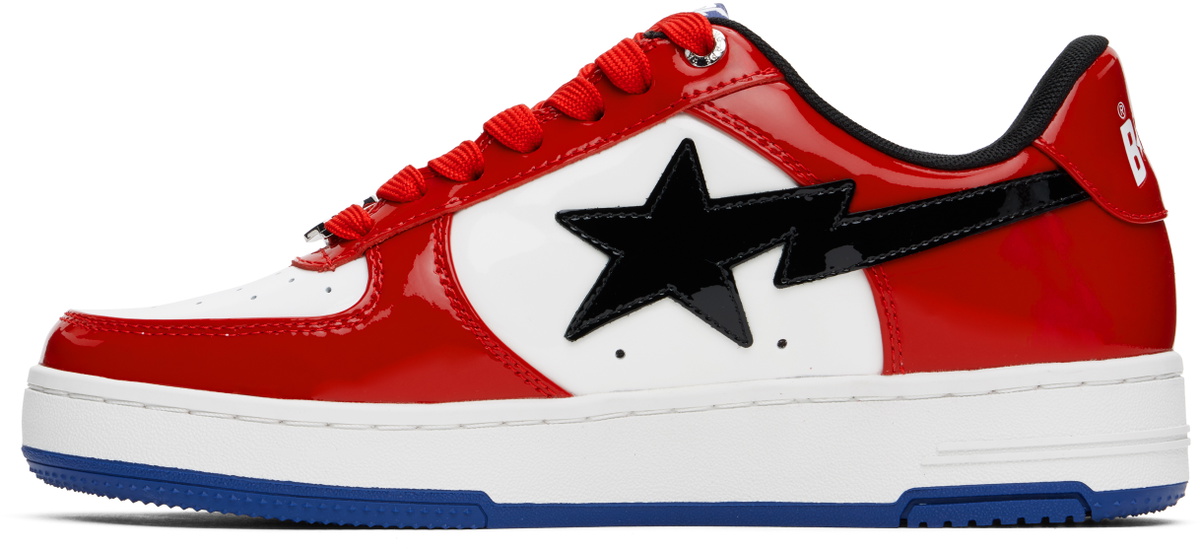 BAPE Red & White BAPE STA # 1 Sneakers A Bathing Ape