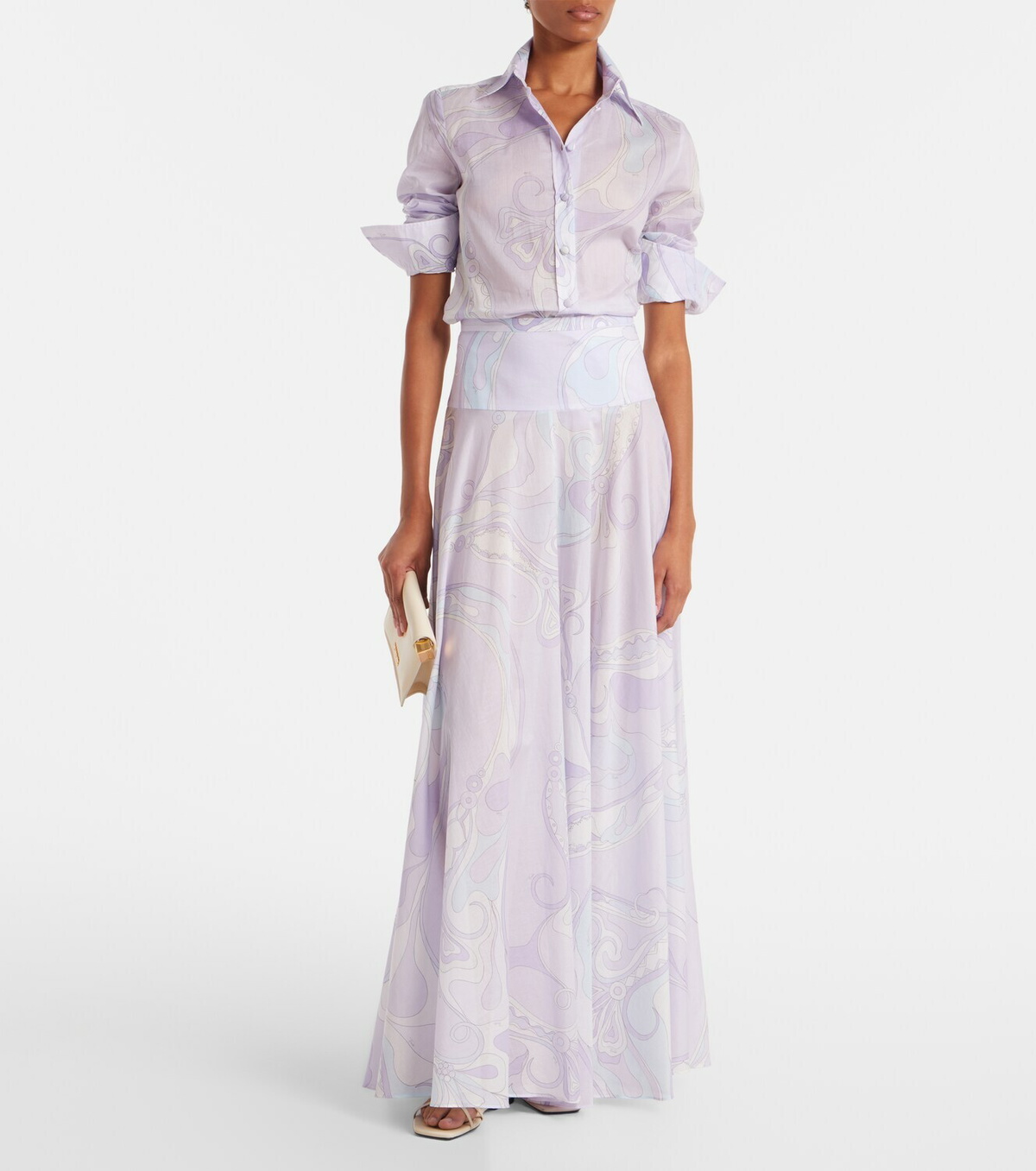 Pucci Orchidee cotton maxi skirt Emilio Pucci