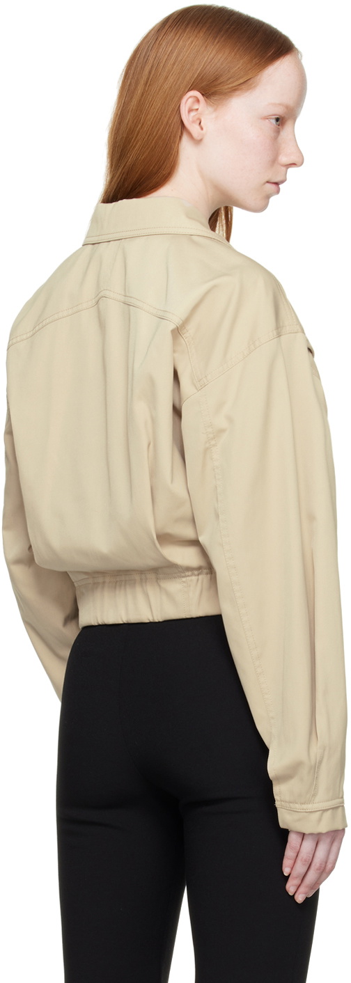 LVIR Beige Cropped Bomber LVIR