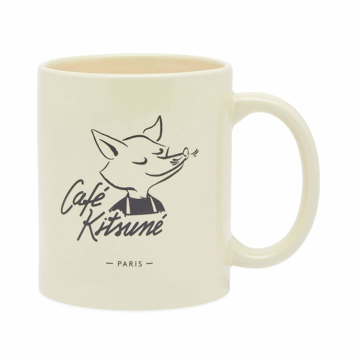 Cafe Kitsune Men's Café Kitsune Fox Mug in Tapioca Cafe Kitsune