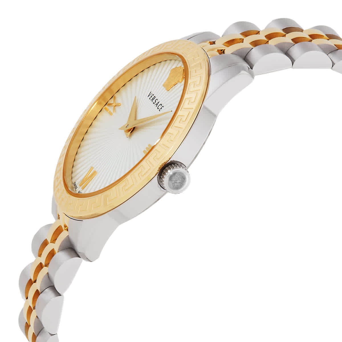 Versace Greca Signature Quartz White Dial Two-Tone Ladies Watch ...