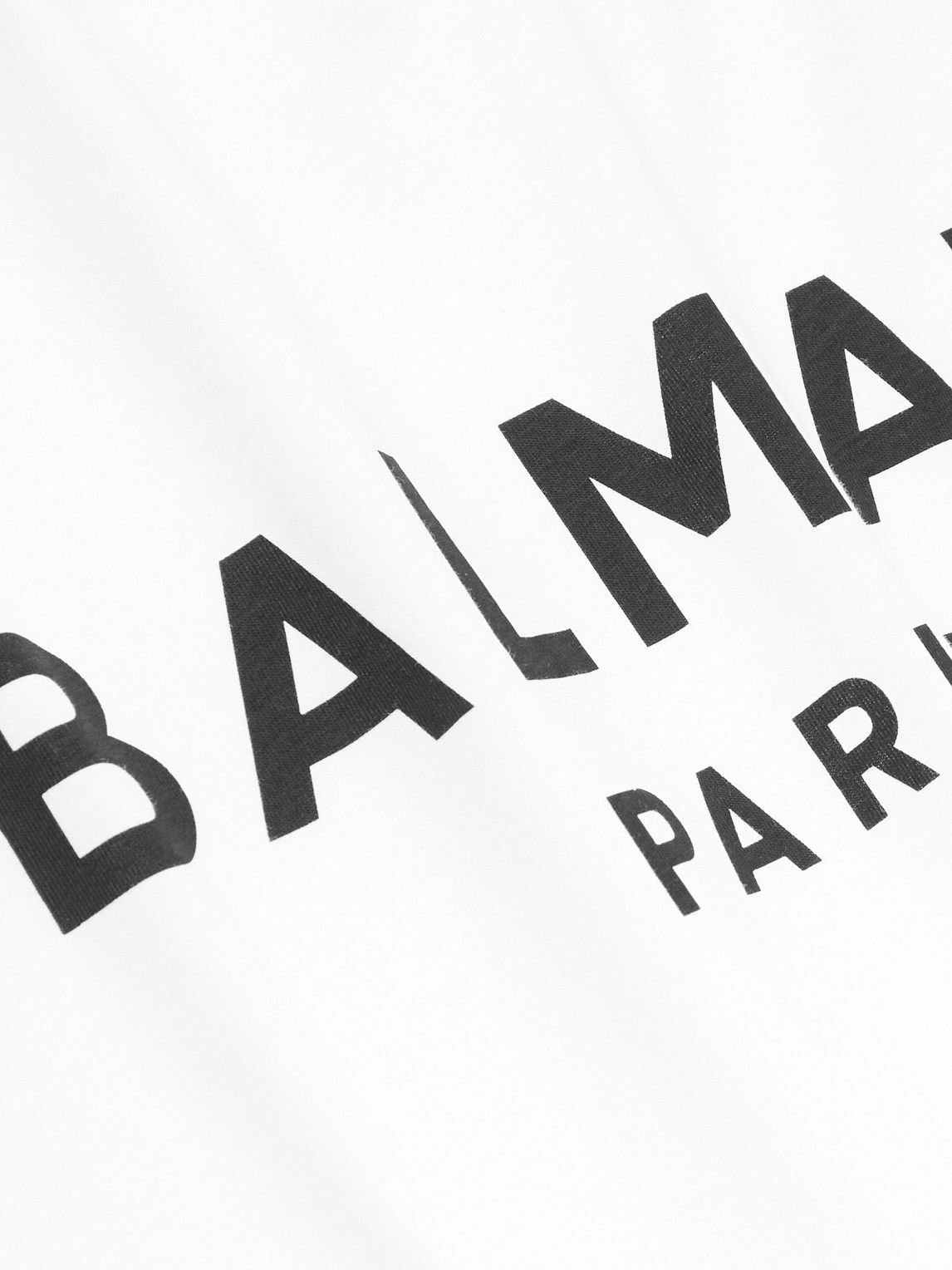 Balmain - Logo-Print Cotton-Jersey T-Shirt - White Balmain